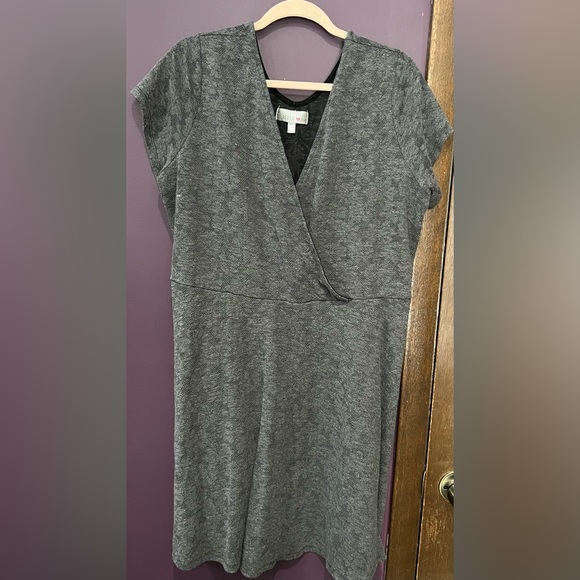 Dresses | Short Grey Dress With Lace Rose Pattern | Poshmark